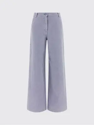 Max Mara Vega Cotton Wide Leg Trousers - Blue