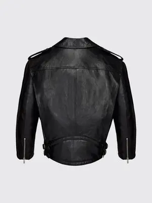 Saint Laurent Smooth Calfskin Biker Jacket With Asymmetric Zip