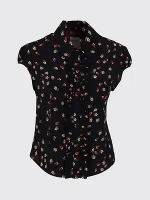 Max Mara Silk Shirt With Floral Print - Blue