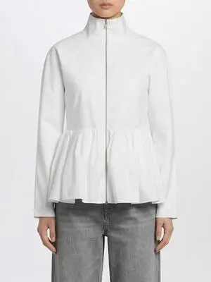 Alaïa Cotton Poplin Peplum Jacket - White