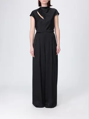Max Mara Viscose Jumpsuit With Belt - Black