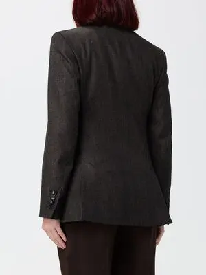 Max Mara Double-breasted Wool Blazer With Lapel Collar And Flap Pockets