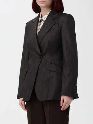 Max Mara Double-breasted Wool Blazer With Lapel Collar And Flap Pockets