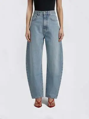 Alaïa Baggy Cotton Denim Jeans - Blue