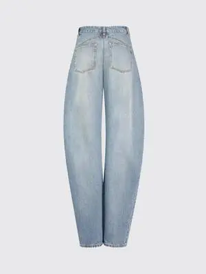 ALAIA Baggy Cotton Denim Jeans Alaia