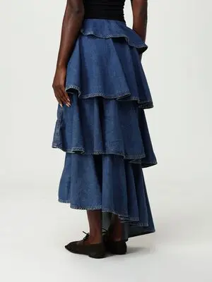 ALAIA Denim Skirt Alaia With Ruffles