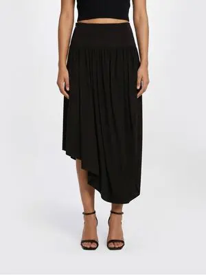Alaïa Asymmetrical Jersey Skirt - Cream