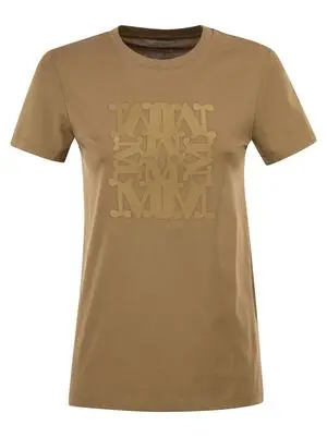 Max Mara Mxmgiovane T-shirt With Monogram Logo - Multicolor