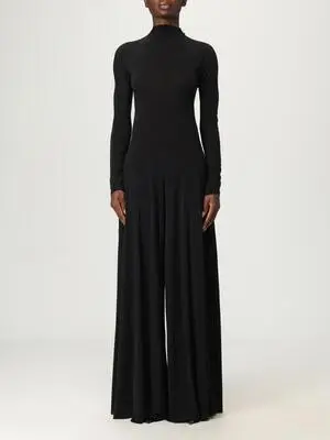 ALAIA Wide Leg Viscose Jumpsuit - Black