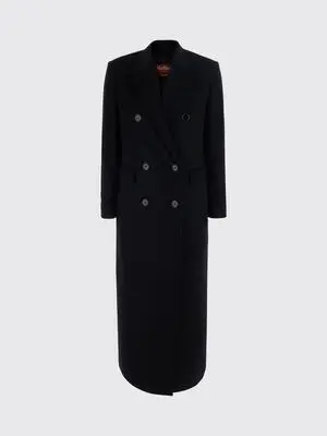 Max Mara Double Breasted Long Coat - Black