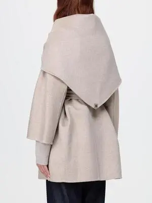 Max Mara Short Robe Coat In Pure Cashmere - Cream