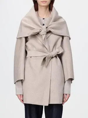 Max Mara Short Robe Coat In Pure Cashmere - Cream