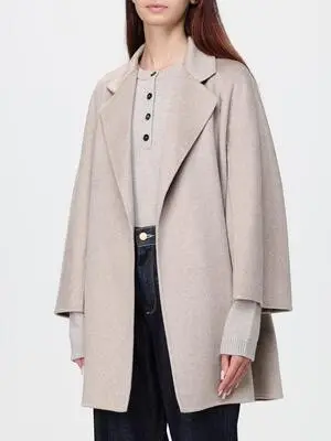 Max Mara Short Robe Coat In Pure Cashmere - Cream