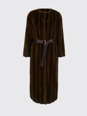 Max Mara Long Fur Coat - Brown