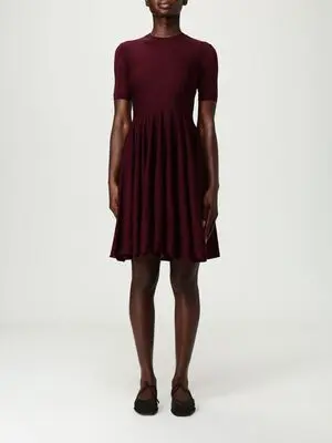 ALAIA Alaia Burgundy Cotton Knit Dress