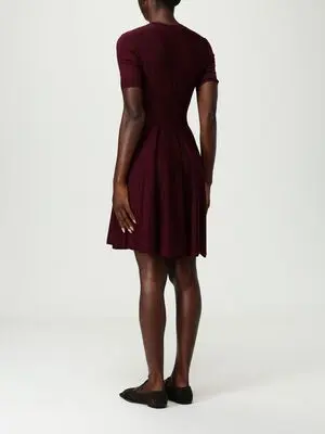 ALAIA Alaia Burgundy Cotton Knit Dress