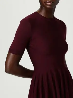 ALAIA Alaia Burgundy Cotton Knit Dress