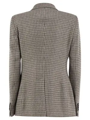 Tagliatore Double-breasted Wool-blend Houndstooth Blazer