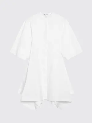 Alaïa Asymmetric Cotton Chemisier Dress - White