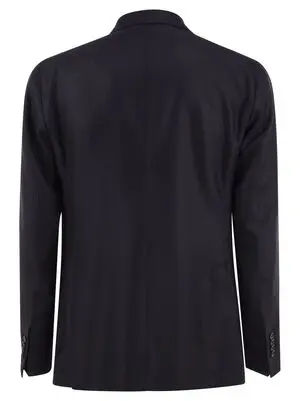 Tagliatore Double-breasted Virgin Wool And Cashmere Blazer