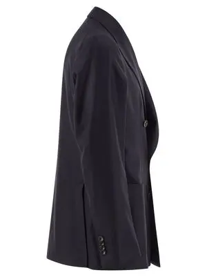 Tagliatore Double-breasted Virgin Wool And Cashmere Blazer