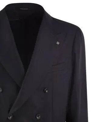 Tagliatore Double-breasted Virgin Wool And Cashmere Blazer