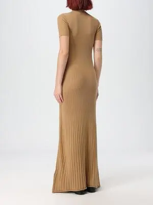 Max Mara Ribbed Knit Maxi Dress - Cream