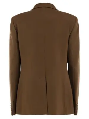 Tagliatore Double-breasted Peak Lapel Cashmere Blazer - Brown