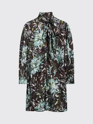 Gucci Printed Silk Twill Chemisier Dress