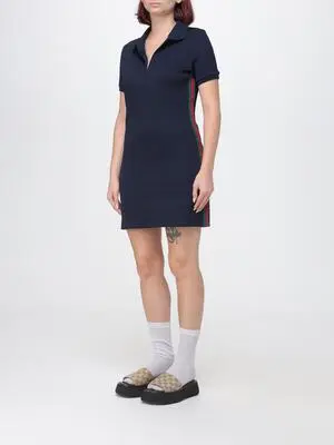 Gucci Cotton Jersey Polo Mini Dress - Blue