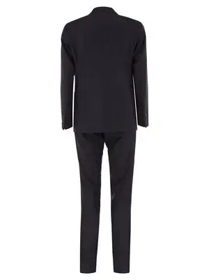 Tagliatore Single-breasted Virgin Wool Suit - Blue
