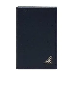 Prada Saffiano Leather Card Holder - Black