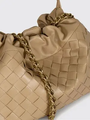 Bottega Veneta Woven Calfskin Leather Bucket Bag - Blue