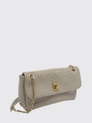Bottega Veneta Madison Shoulder Bag In Intrecciato Leather - Cream