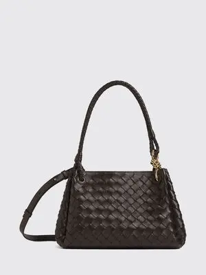 Bottega Veneta Parachute Intrecciato Lambskin Shoulder Bag - Brown