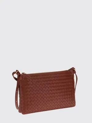 Bottega Veneta Small Woven Nappa Crossbody Bag - Red
