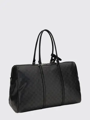 Gucci Gg Monogram Canvas Travel Bag With Leather Handles