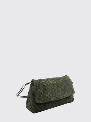 Bottega Veneta Giorno Woven Calfskin Shoulder Bag - Green
