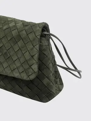 Bottega Veneta Giorno Woven Calfskin Shoulder Bag - Green