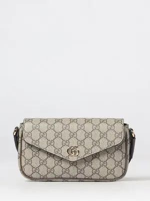 Gucci Monogrammed Shoulder Bag - Cream