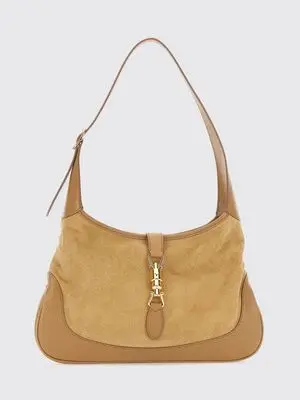 Gucci Jackie 1961 Medium Grained Leather Shoulder Bag With Piston Closure - Cream