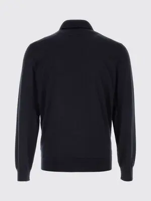 Zegna Cashmere And Silk Long-sleeved Knit Polo