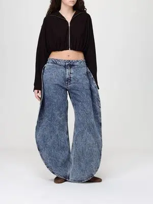 ALAIA Alaia Viscose Blend Crop Bomber Jacket With Zip