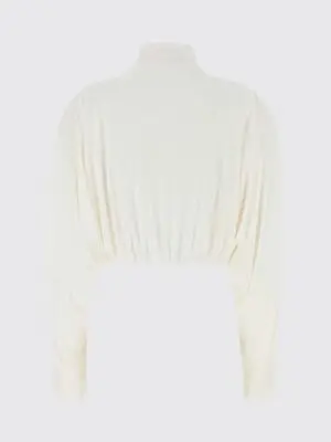ALAIA Alaia Viscose Blend Crop Bomber Jacket With Zip