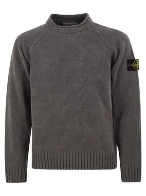 Stone Island Cotton Crew-neck Knit Jumper - Gray