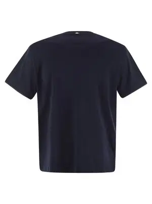 Herno Resort T-shirt In Cotton And Light Stretch Nylon