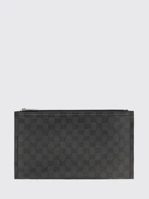 Gucci Gg Supreme Fabric Envelope Document Holder - Black