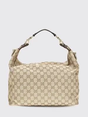 Gucci Brera Gg Monogram Jacquard Shoulder Bag With Leather Handle - Cream