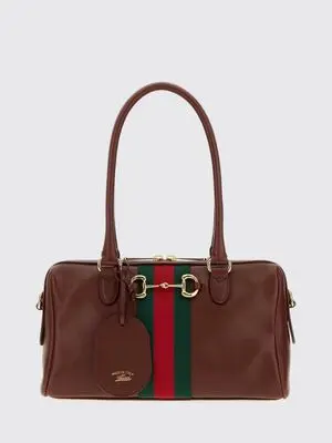 Gucci Borsetto Shoulder Bag In Smooth Leather With Horsebit Detail - Brown