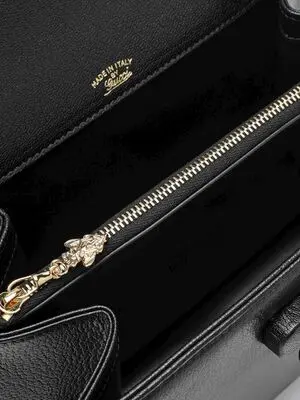 Gucci Bamboo Small Goat Leather Shoulder Bag With Turn-lock Closure
